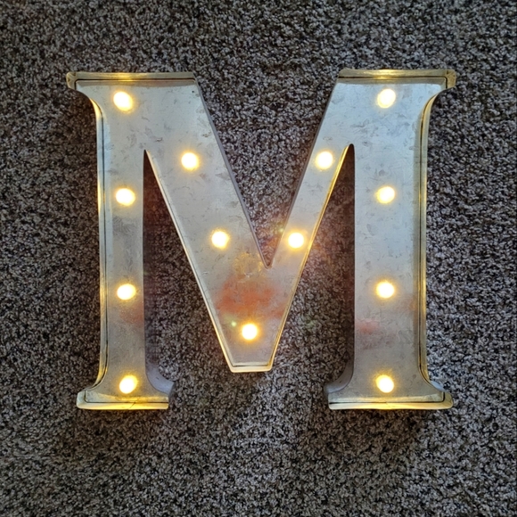 Accents | Metal Marquee Light Up Letter M | Poshmark